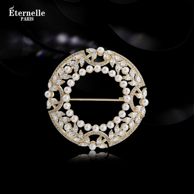 法国Eternelle原创设计胸针高档秋冬轻奢配饰领针胸花防走光徽章