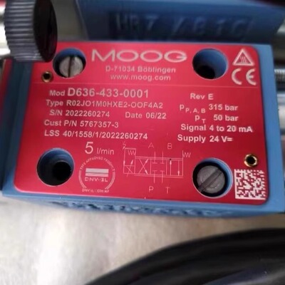 R02JO1M0HXE2-OOF4A2 D636-433-0001 MOOG 三位四通阀