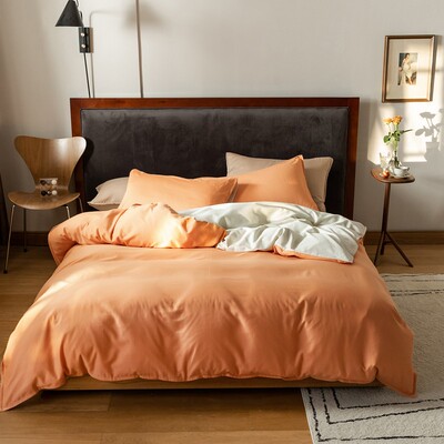 高端全棉磨毛四件套秋冬简约素色