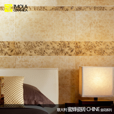 意大利蜜蜂瓷砖原装进口 CHINE 金花 系列客厅餐厅地砖墙砖