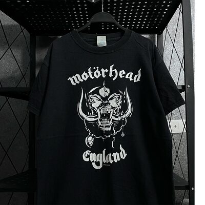 Motorhead复古纯棉落肩短袖T恤