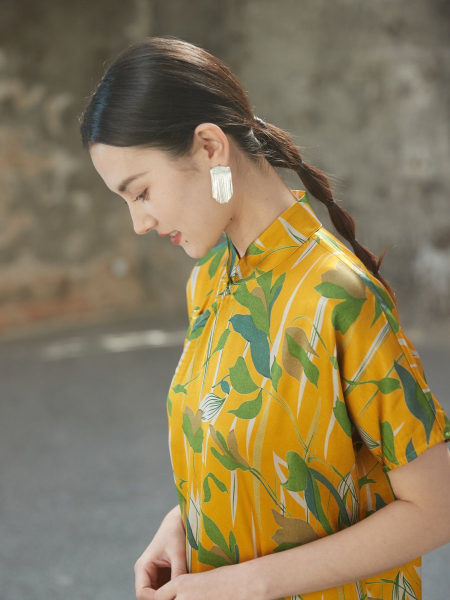 Taoran Women's New Chinoiserie Oblique Lapel National Style Dress Women ...