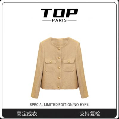 上衣新秋冬小香风双口袋百搭