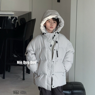 牛哆哆儿童羽绒服2025冬男童加厚中长款外套女童中大童上衣75329