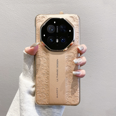 适用华为mate70pro+手机壳秒变非凡大师mate60pro新款素皮龙云纹保护套MT40RS全包镜头荣耀magic7pro保时捷潮