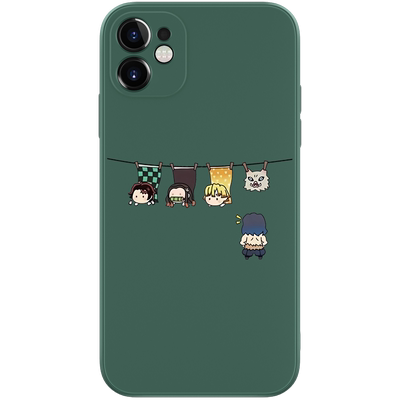 适用苹果15手机壳13promax软壳x防摔xsmax全包iPhone12pro液态硅胶xr创意8p动漫7plus鬼灭之刃mini潮11磨砂