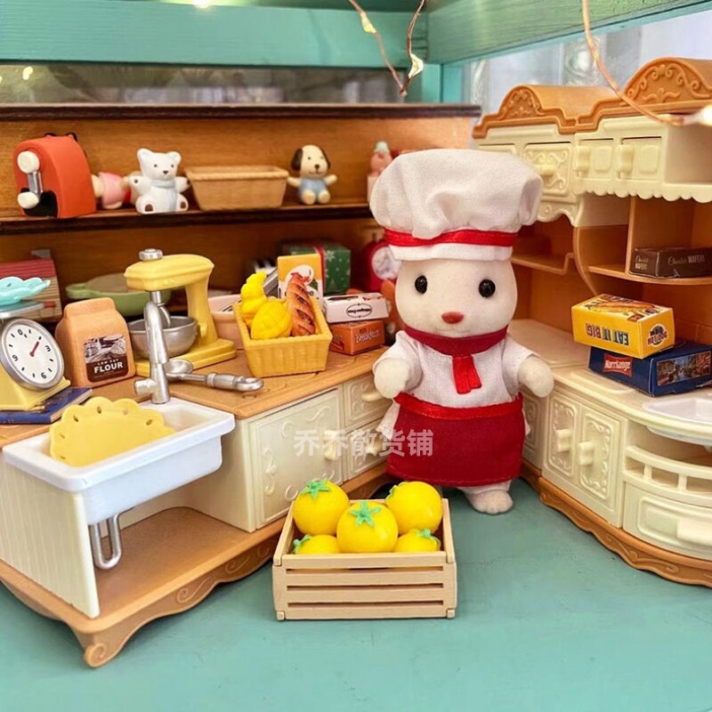 1/12迷你食玩过家家食玩场景娃娃屋摆件面包烘焙配件