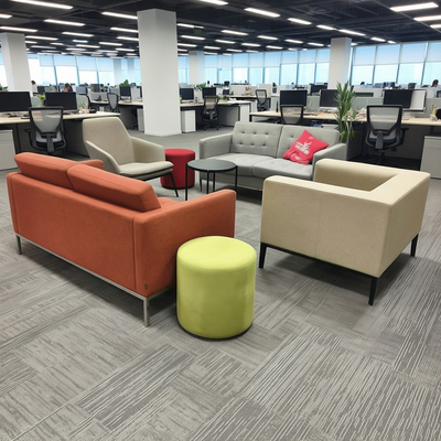 橙意ORANGE布艺双人沙发接待洽谈沙发小户型客厅沙发出租房沙发