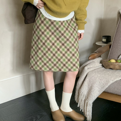ower April（FA）-裙女秋冬2026新款高腰A字遮胯显瘦半身裙180967