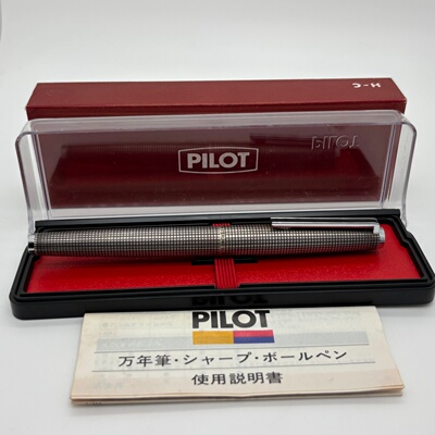 70年代绝版高端日本PILOT百乐CUSTOM大号纯银18KWG耐磨F金尖钢笔