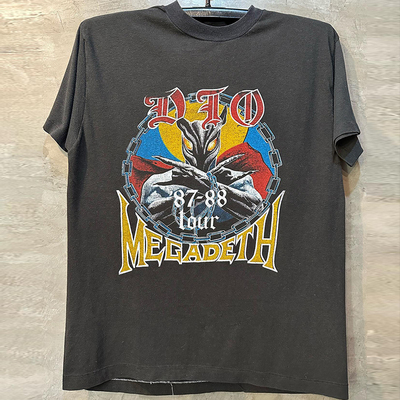 短袖高街摇滚男女Megadeth乐队