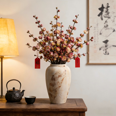 宋式美学银柳冬青腊梅专用插花瓶