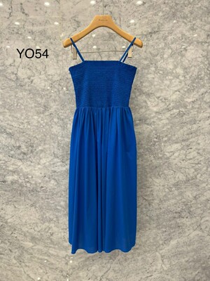 现货韩国进口2023春夏新款js new york时尚纯色甜美吊带连衣裙