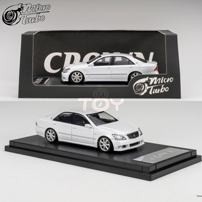 MT Micro Turbo 1:64 十二代丰田皇冠 S184 金属白 合金汽车模型