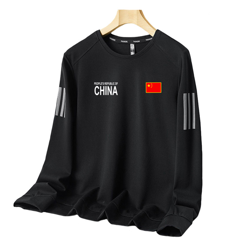 2026款中国队China圆领卫衣男春秋运动加大码肥佬长袖套头衫外套