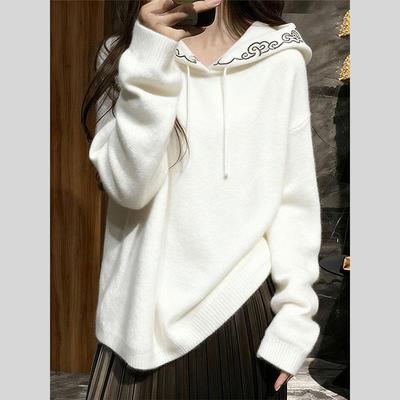 独特高端新中式国风毛衣外套女2025秋季新款慵懒宽松超火针织上衣