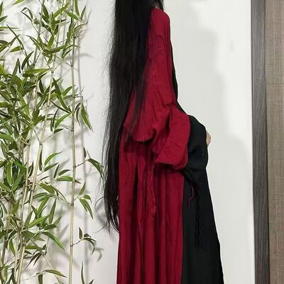 汉服女清冷风大袖衫女侠风超仙交领直裾中国风古装成人套装魏晋风