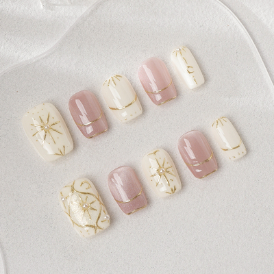 手工穿戴甲波西米亚ins风手绘甲