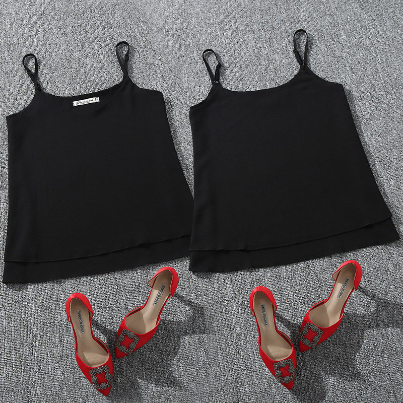Buy 2018 summer new chiffon sling vest female fat plus size fat MM200 ...