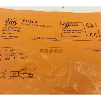 易福门ifm传感器IFC204 IF5579 IF5646 IFC229接近开关全新询价