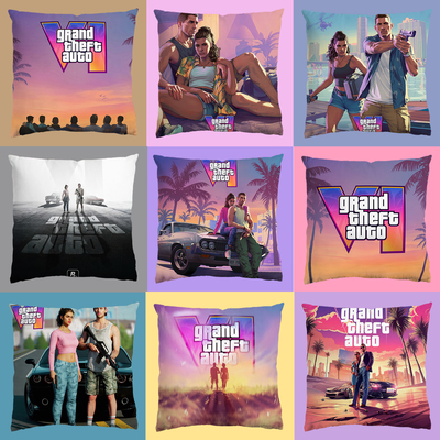 GTA6侠盗猎车手游戏周边方形抱枕