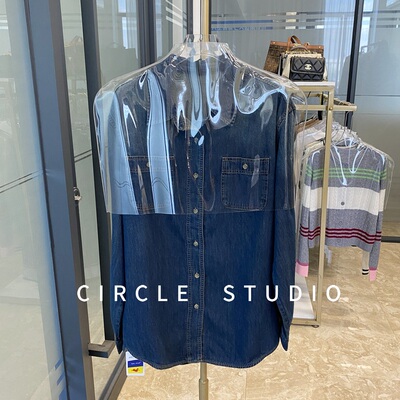 笔挺有筋骨宽松休闲长袖牛仔衬衫