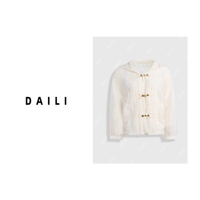 黛利新款时尚国风百搭设计感连帽外套DLYBE-8913