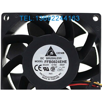 全新原装台达 FFB0824EHE 8038 8cm 24V 0.75A 双滚珠变频器风扇