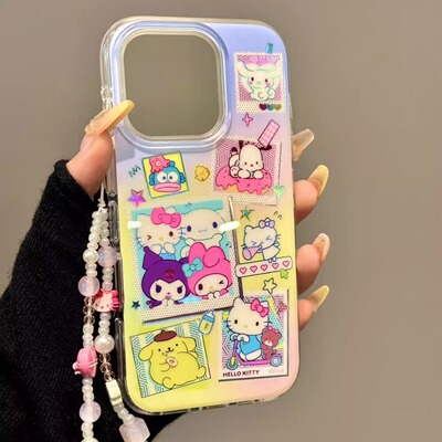 蓝黄渐变三丽鸥帕恰狗布丁狗适用iphone16prom苹果15手机保护壳14可爱卡通童趣创意新款防摔