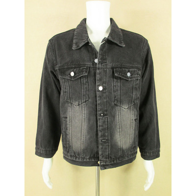 男士美式嘻哈加绒加厚牛仔夹克