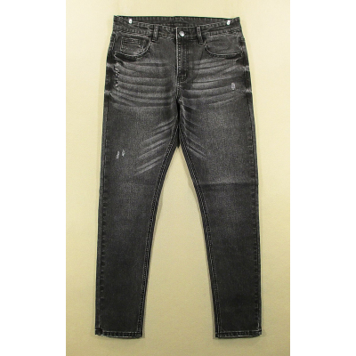 牛仔裤男加厚弹力修身小脚裤黑灰外单长裤子全新品L108/9504-14