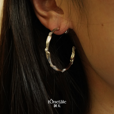 Dare买手店 TONE&TALE洞天 弗朗花耳圈原创设计圈圈耳环饰品首饰
