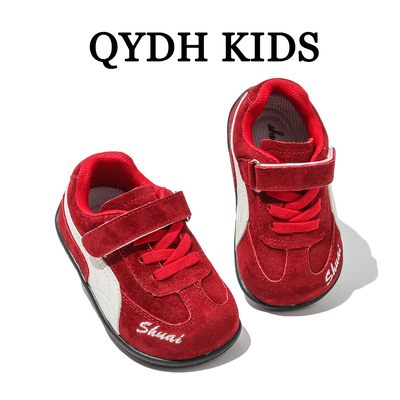 真皮2026春秋女童德训鞋软底男童运动鞋儿童学步鞋子复古单鞋5965