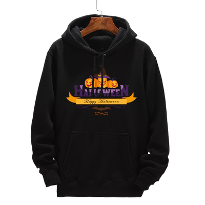 鬼脸恶搞加绒外套连帽卫衣