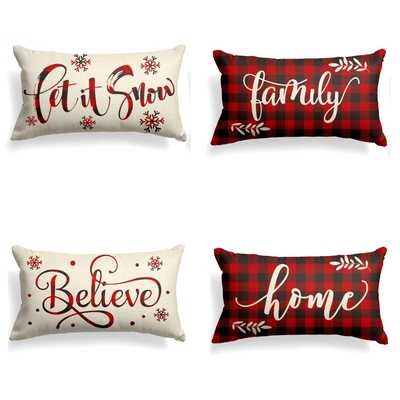 Xmas Christmas Cushion Cover Navidad Pillow Case Sofa Cushio