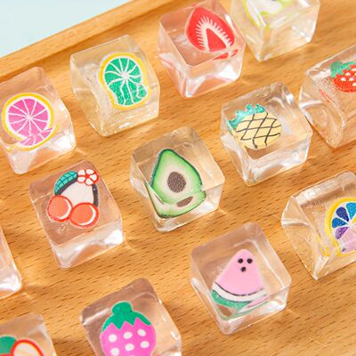 Soft Squishy Kawaii Fruit Ice Cube Squeeze Toys Summer Party