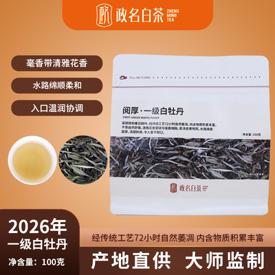 政和高山老树白牡丹春茶100g