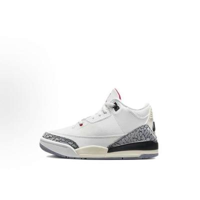 Air Jordan 3 White Cement Reimagined PS中帮 复古篮球鞋中小童