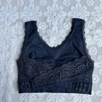 性感蕾丝边聚拢短背心式文胸内衣