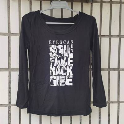 字母印花圆领套头家居打底长袖T