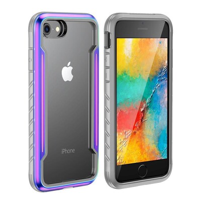 苹果678SE23金属软胶简约军工壳