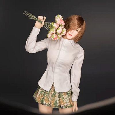现货 cdtoys 1/6 phicen岚包胶素体女兵人衬衫 长袖短袖 CD070