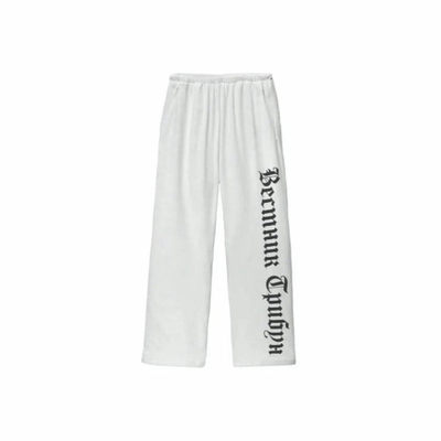 YEEZY x Gosha系列联名款FW24 裤腿英文logo图案宽松直筒休闲裤