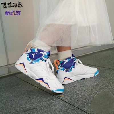 AirJordan7AJ7白蓝几何篮球鞋