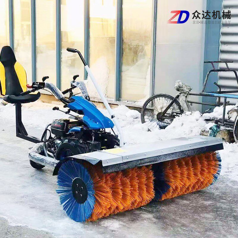 路面扫雪a机手推式汽燃油清雪机市政小区地面扫雪设备履带式除雪