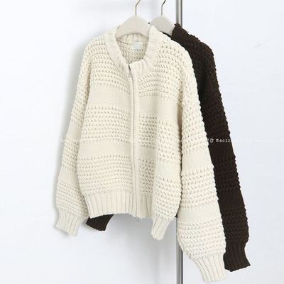 六1213韩国正品17862 针织衫区气质纯色高档正品街舞冬款潮流新款