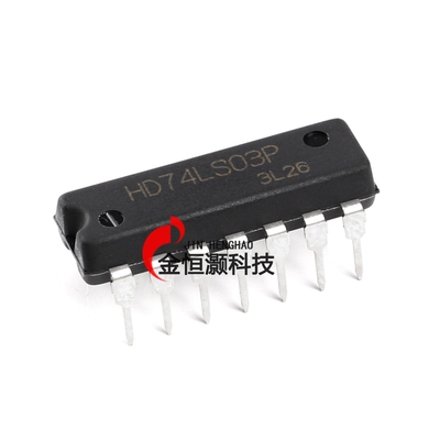 原装正品 直插 HD74LS03P DIP-14 与非门/带开路集电极 逻辑芯片