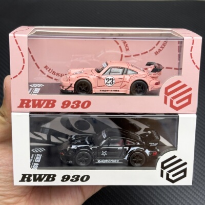 FG 保时捷930 粉 新款涂装 1:64 汽车模型玩具合金车收藏礼物收藏