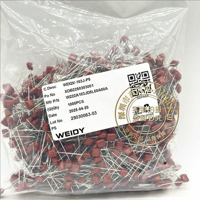 WDQV-103J-P5 103J 100V WEIDY纬迪 10nF 100V CBB电容 1000个
