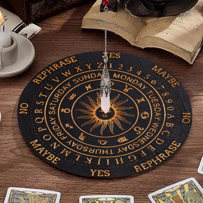 灵摆木质黑色决策板塔罗摆盘底座